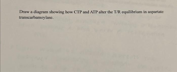 Solved draw a diagram showing how ctp and atp alter the T/R | Chegg.com
