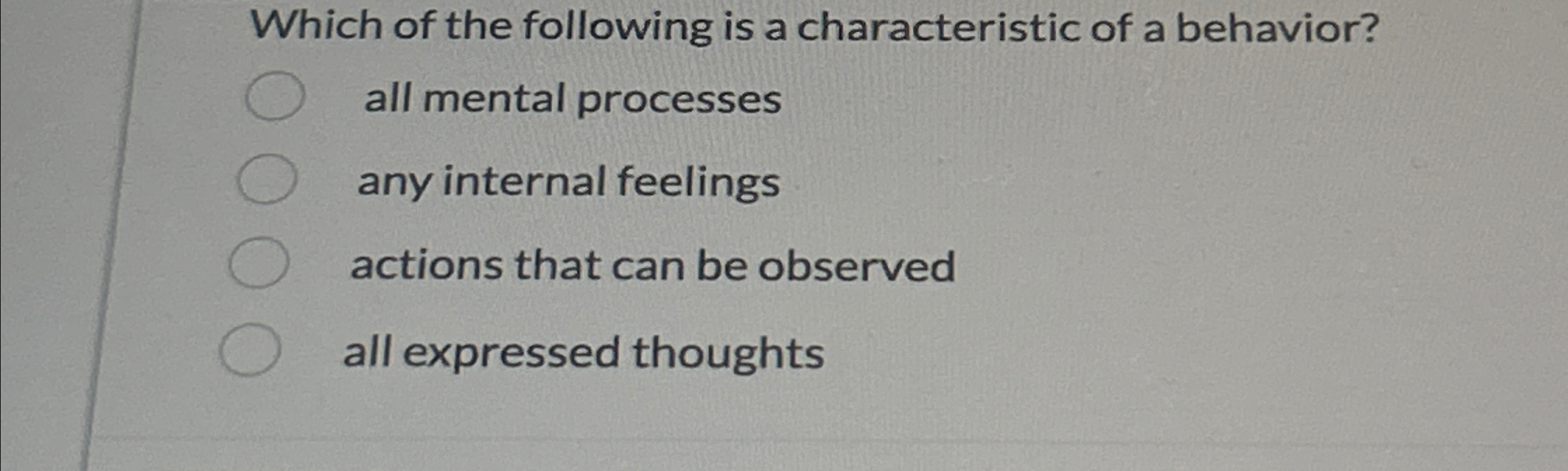 Solved Which of the following is a characteristic of a | Chegg.com