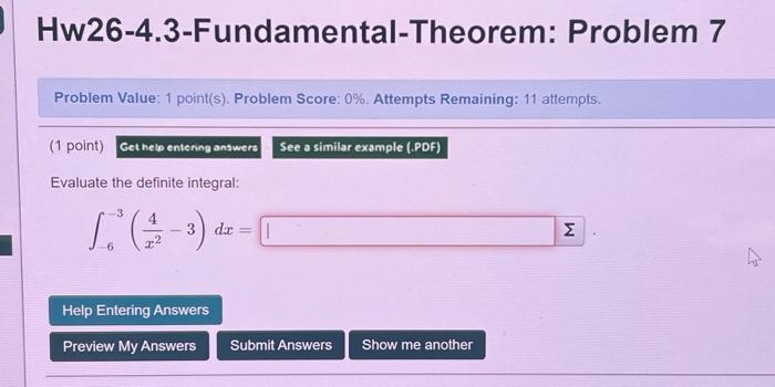 Solved Hw26 43 Fundamental Theorem Problem 7 Problem 