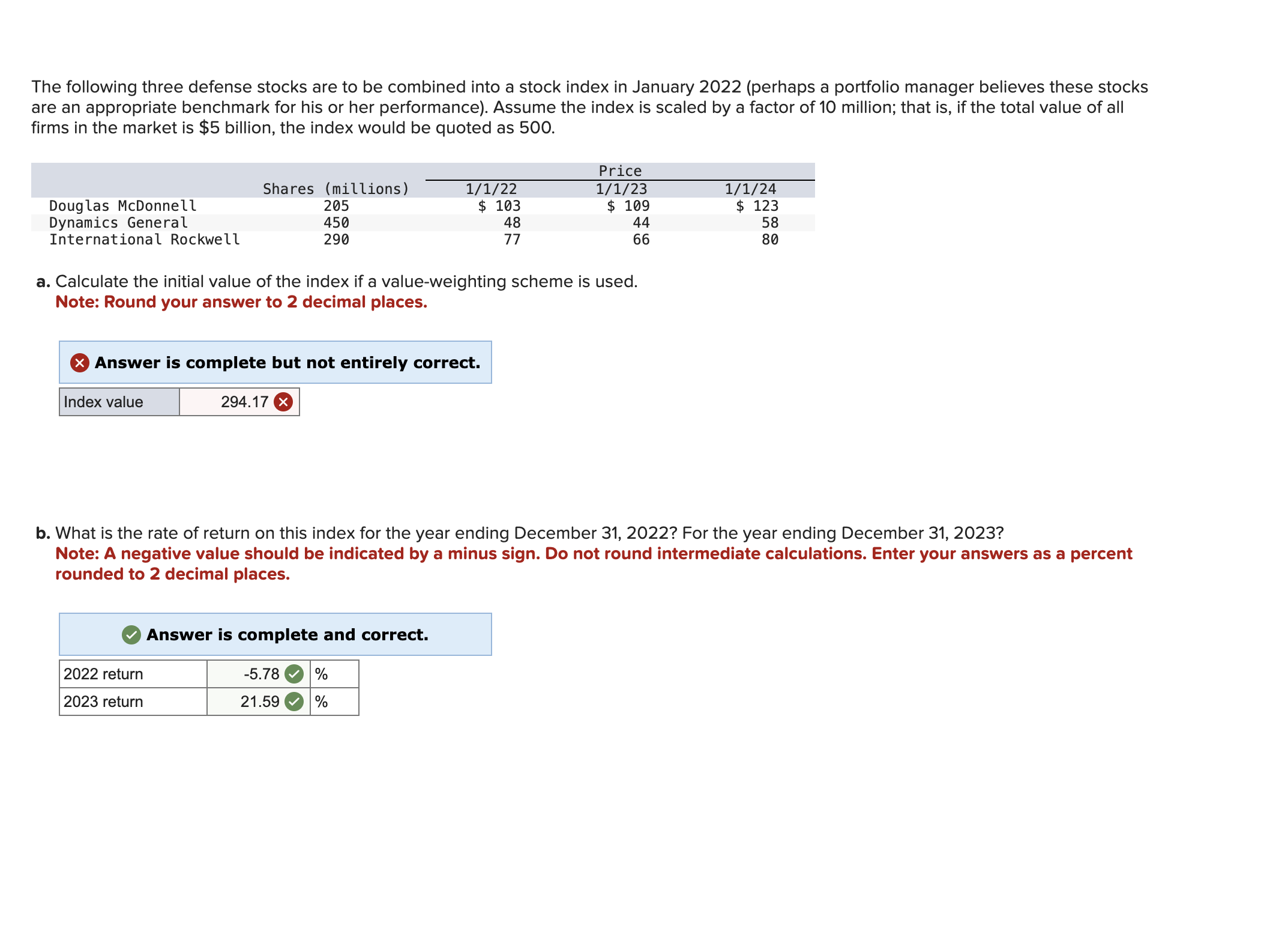 Solved The following three defense stocks are to be combined | Chegg.com