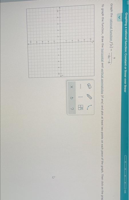 Solved Graphing a rational function: Constant or linear over | Chegg.com
