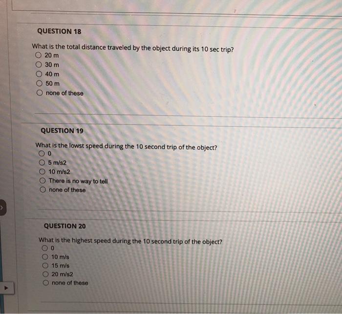 Solved QUESTION 15 Position of an object as a function of | Chegg.com