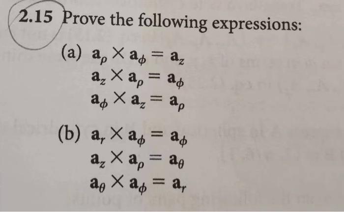 Solved 15 Prove the following expressions: (a) | Chegg.com