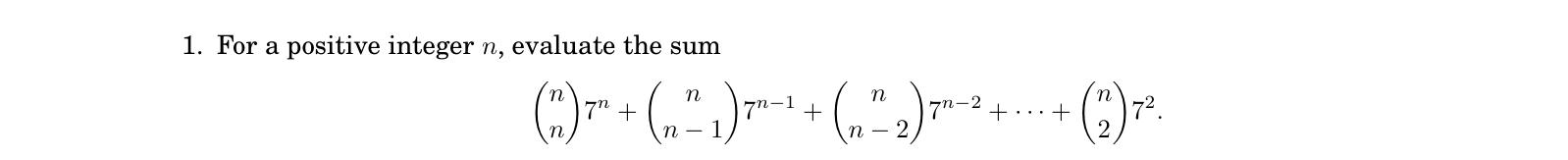 Solved For a positive integer n, ﻿evaluate the | Chegg.com
