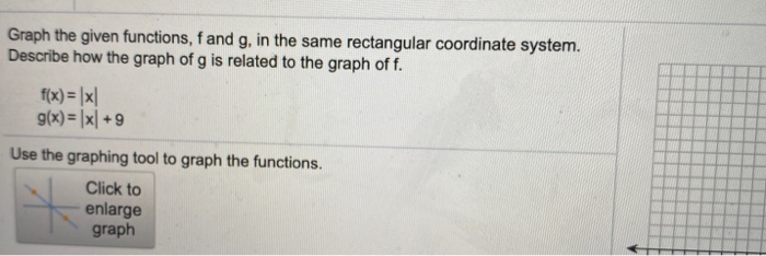 Solved Graph the given functions, fand g, in the same | Chegg.com