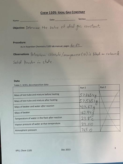 Solved Name: Date: Section objective: Defermine the Value of | Chegg.com