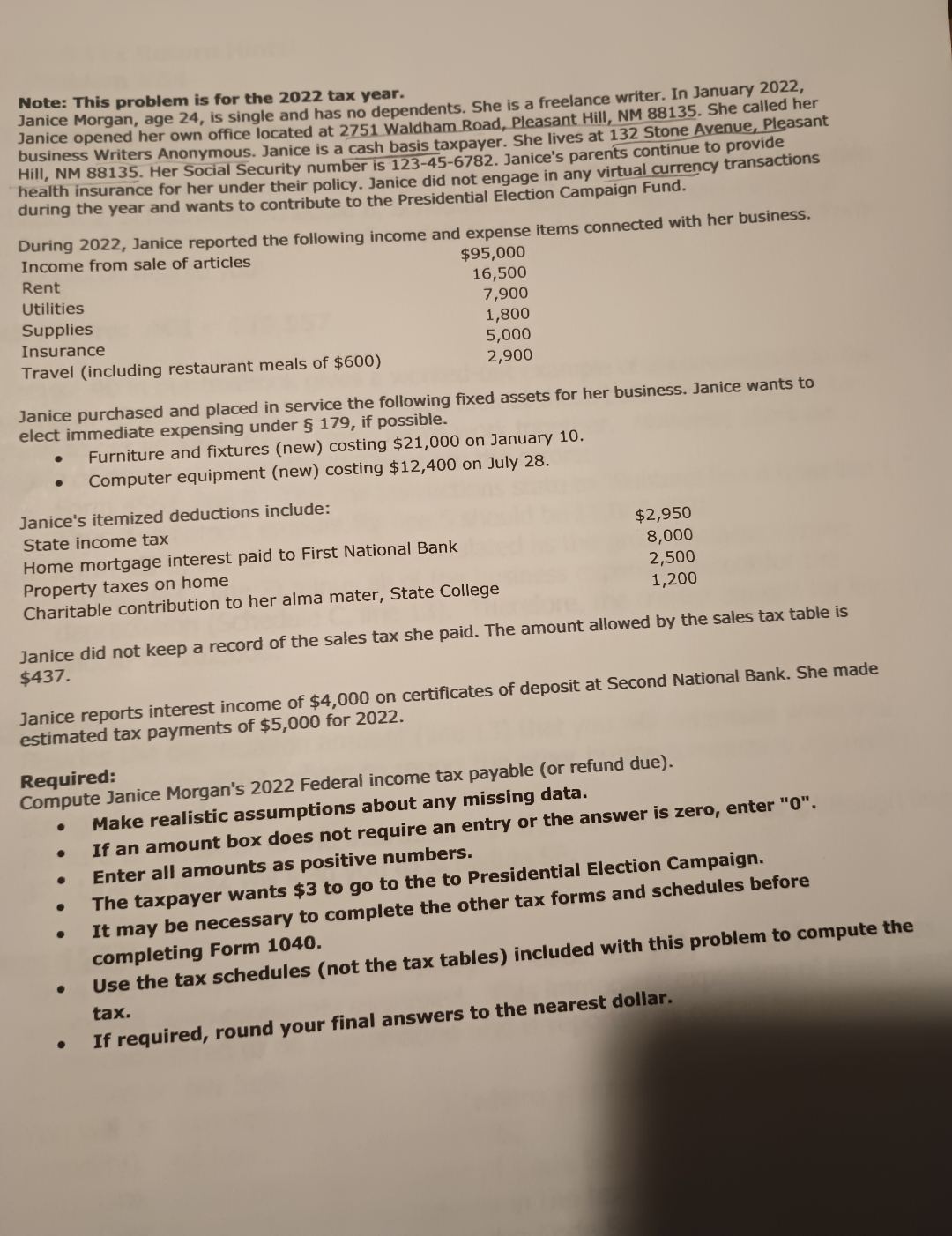 Solved Help me please. i need detailed help with schedule 2 | Chegg.com