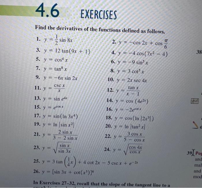 Solved Find the derivatives of the functions defined as | Chegg.com