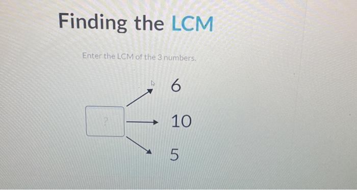Solved Finding the LCM | Chegg.com