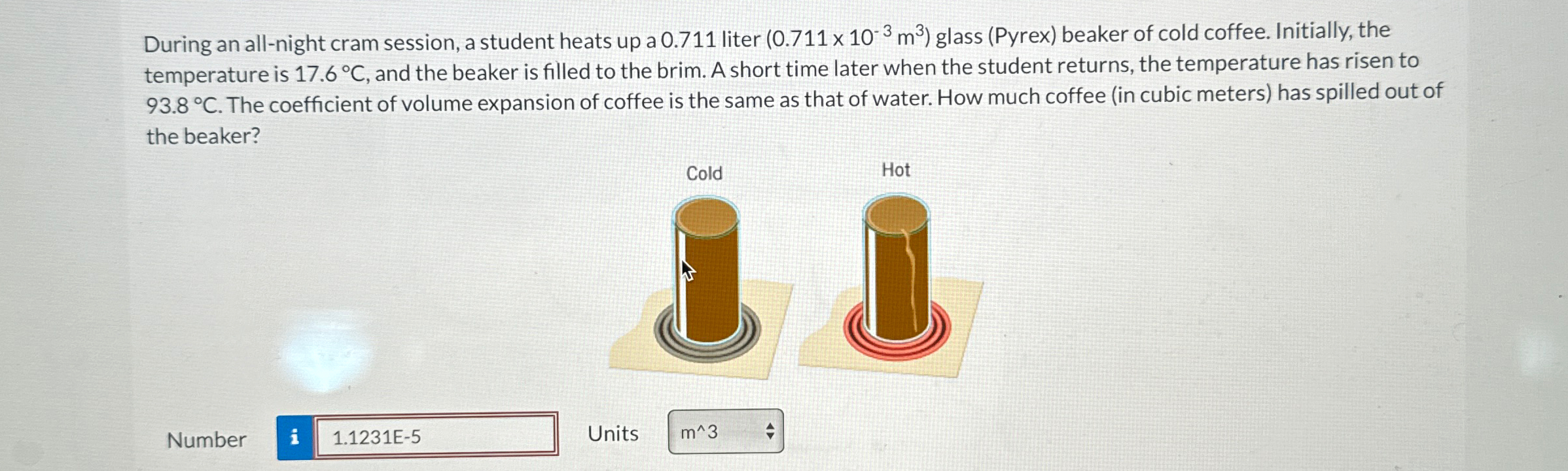 Solved During an all-night cram session, a student heats up | Chegg.com