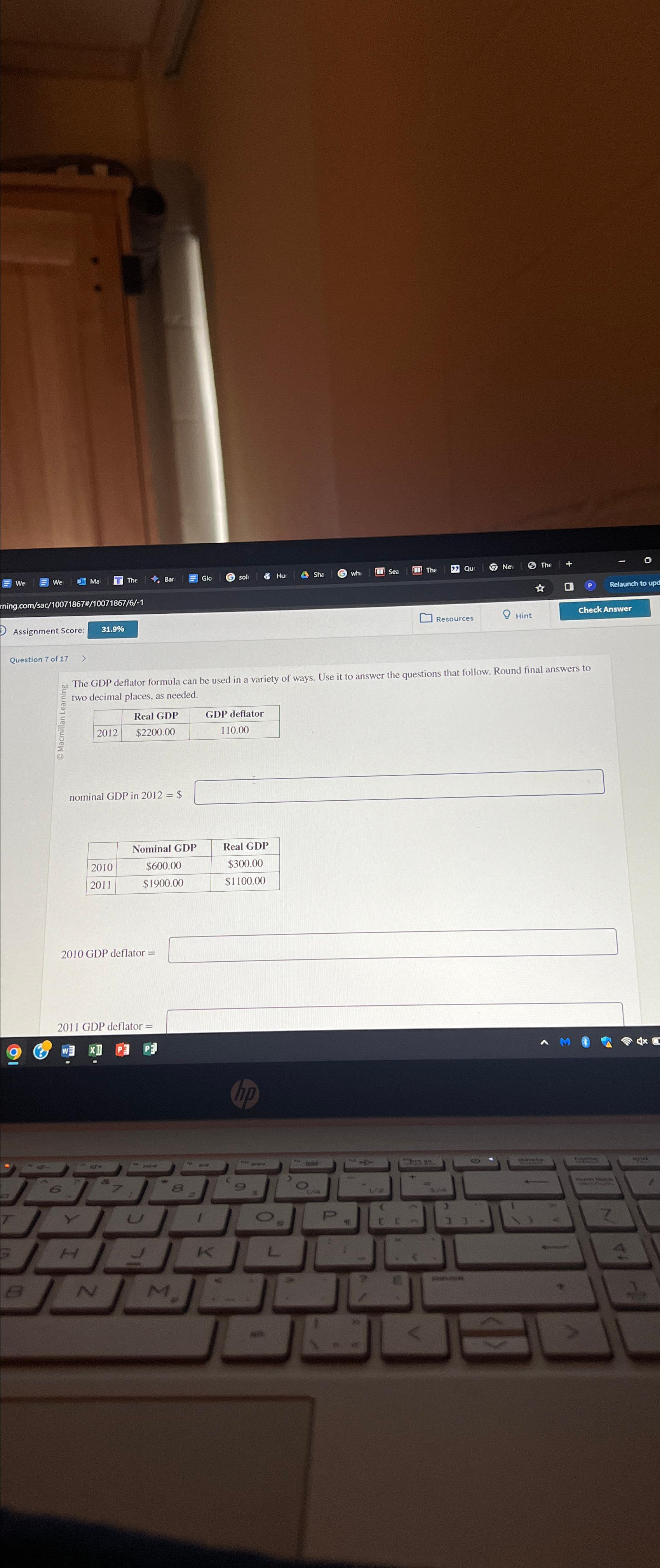Solved Assignment Score:31.9%ResourcesQ HintCheck | Chegg.com