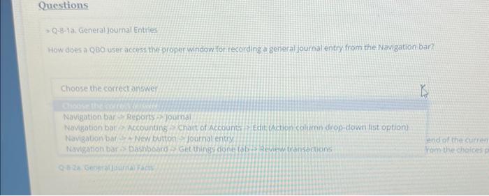 Solved - G8.1a. General journal Entres How does a QBO user | Chegg.com