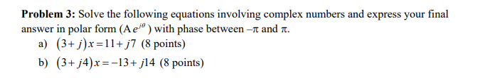 Solved Problem 3: Solve the following equations involving | Chegg.com