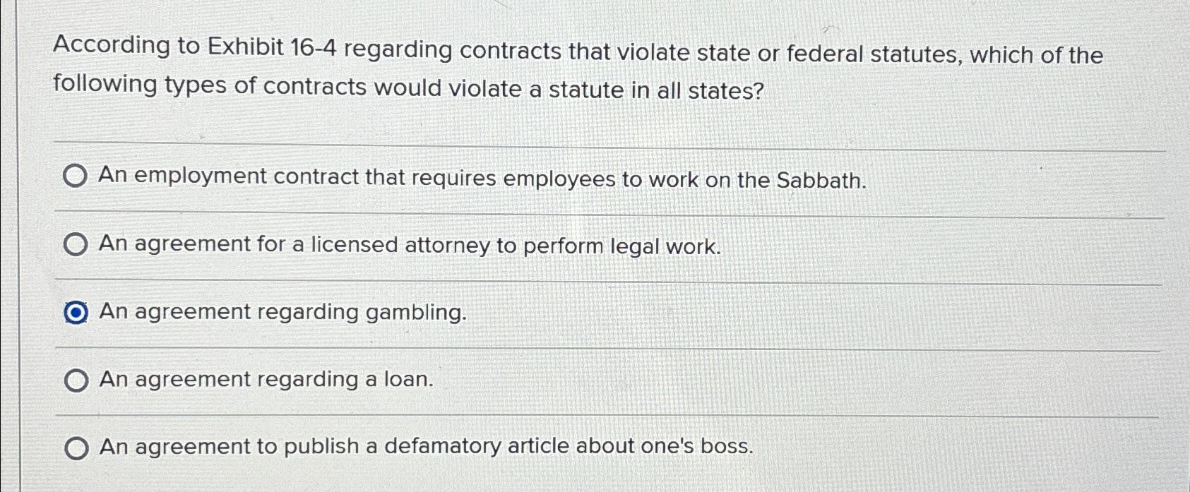 Solved According to Exhibit 16-4 ﻿regarding contracts that | Chegg.com
