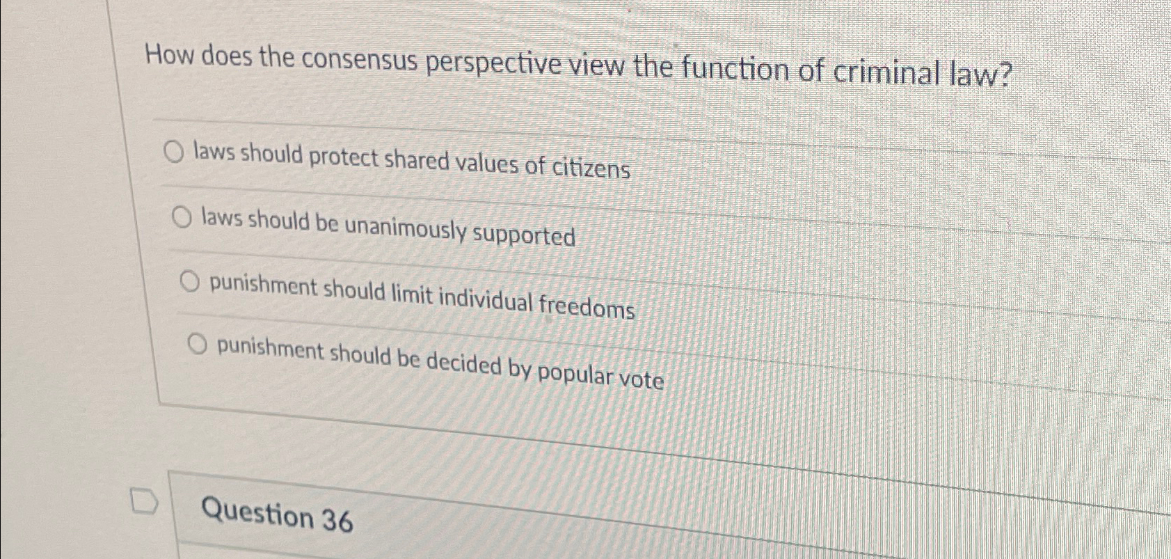 Solved How does the consensus perspective view the function | Chegg.com