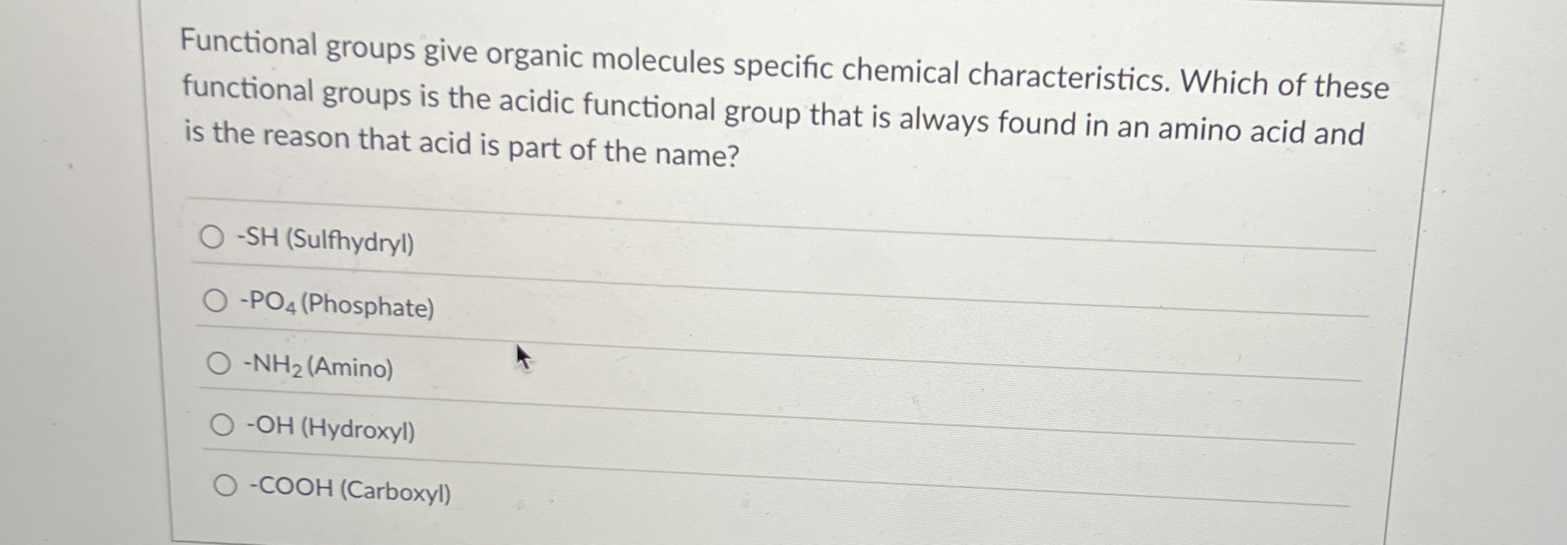 Solved Functional groups give organic molecules specific | Chegg.com