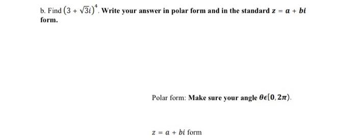 Solved b. Find (−1−i)6. Write your answer in polar form and | Chegg.com