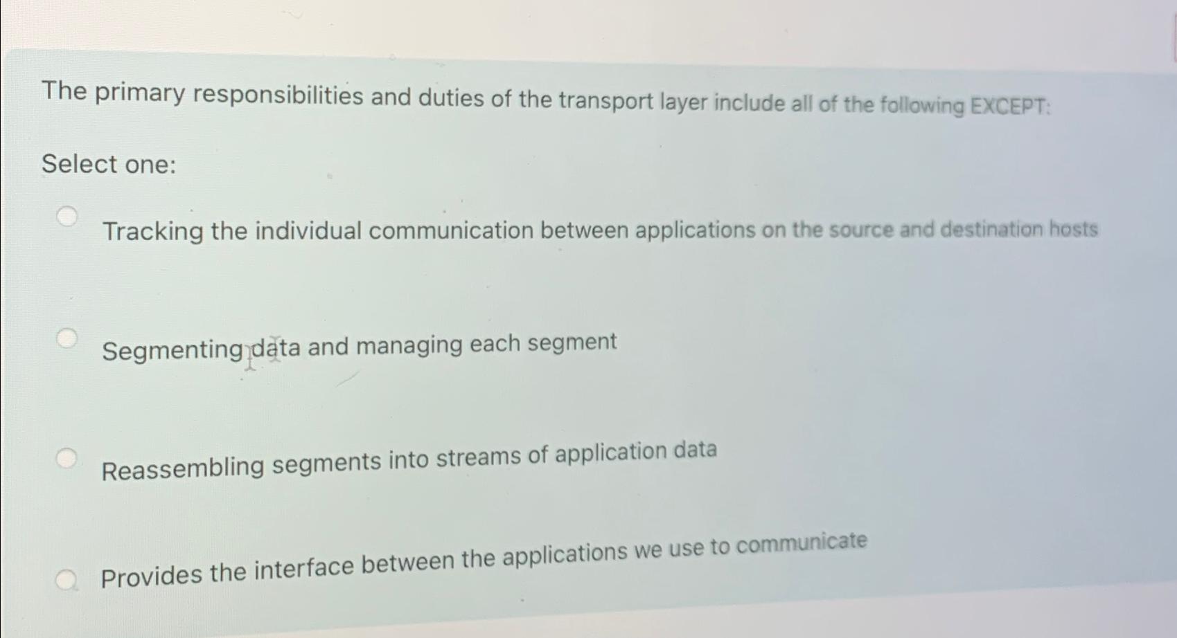 Solved The primary responsibilities and duties of the | Chegg.com