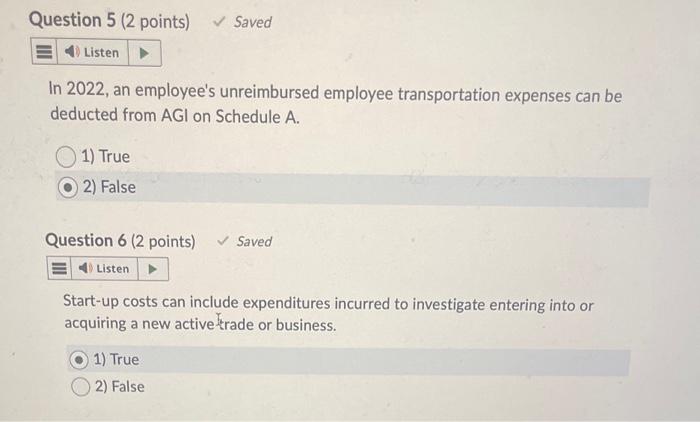Solved In 2022, an employee's unreimbursed employee | Chegg.com