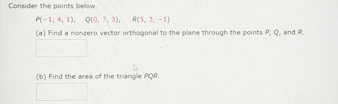 Solved Consider the points | Chegg.com
