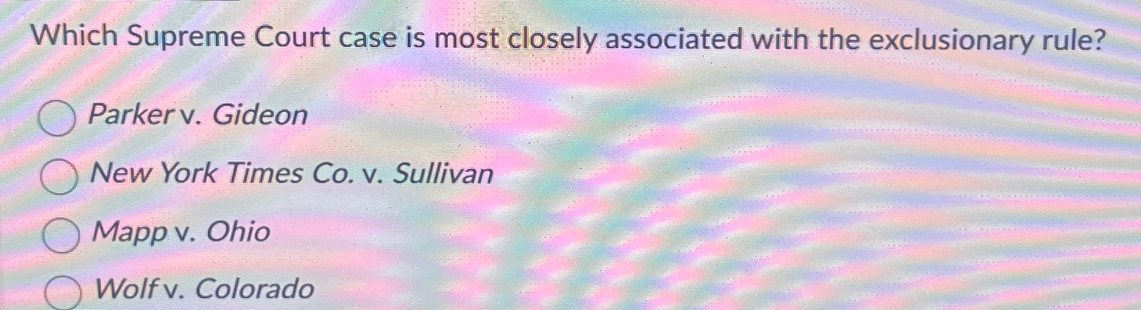 Solved Which Supreme Court case is most closely associated | Chegg.com