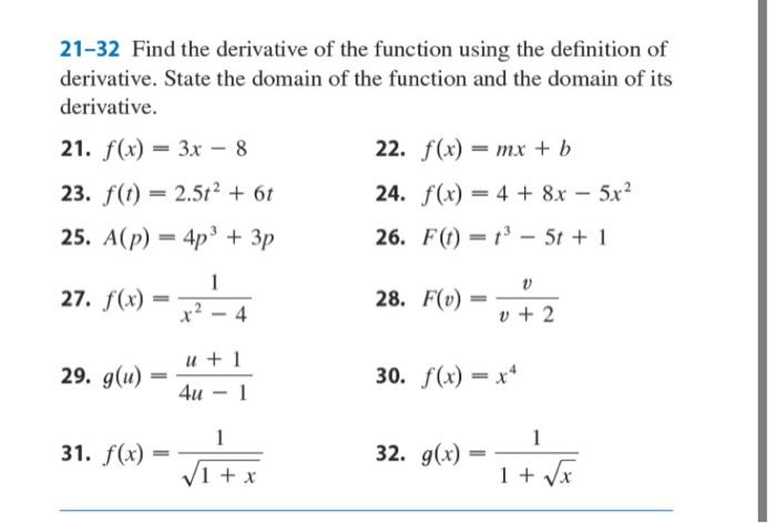 Solved Find the derivative of the function using the | Chegg.com