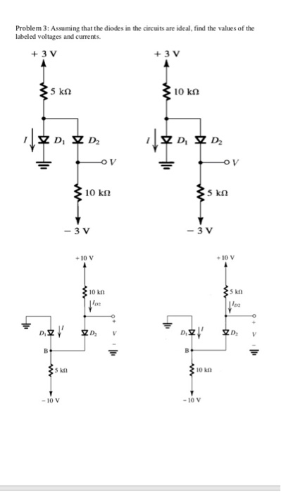 Solved Problem 1: For the circuits shown in below, using | Chegg.com