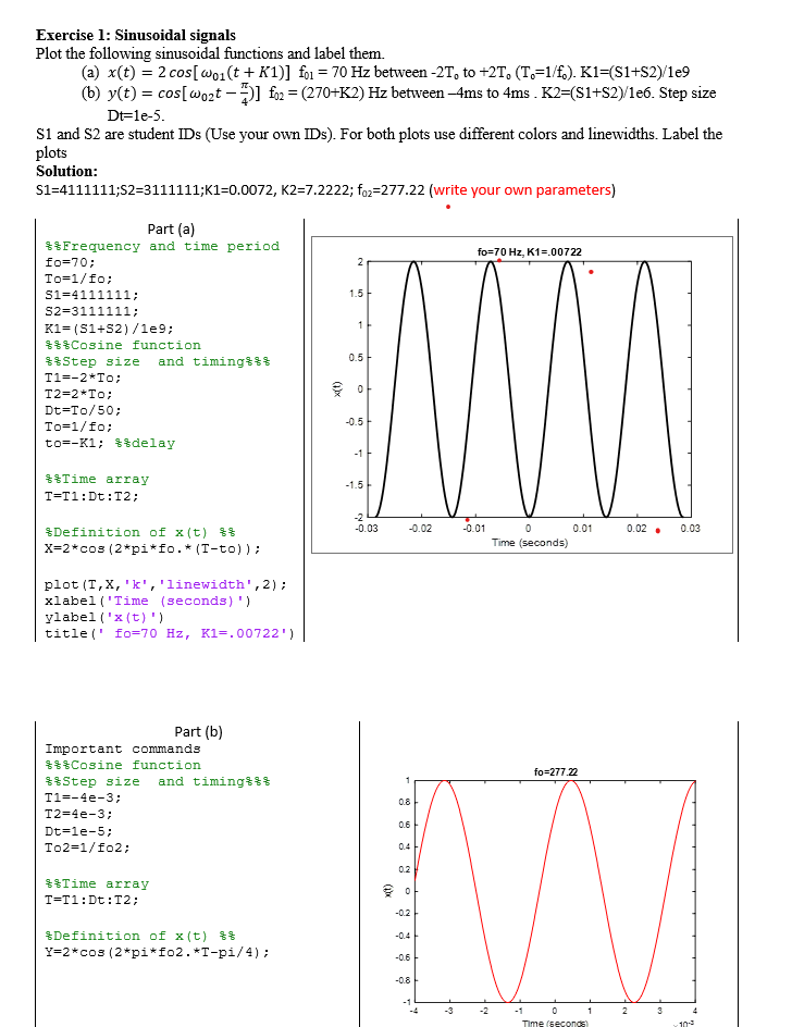 Solved Using matlab S1 and S2 are:3901660 parameters: any | Chegg.com