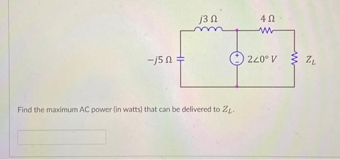Solved Find the maximum AC power (in watts) that can be | Chegg.com