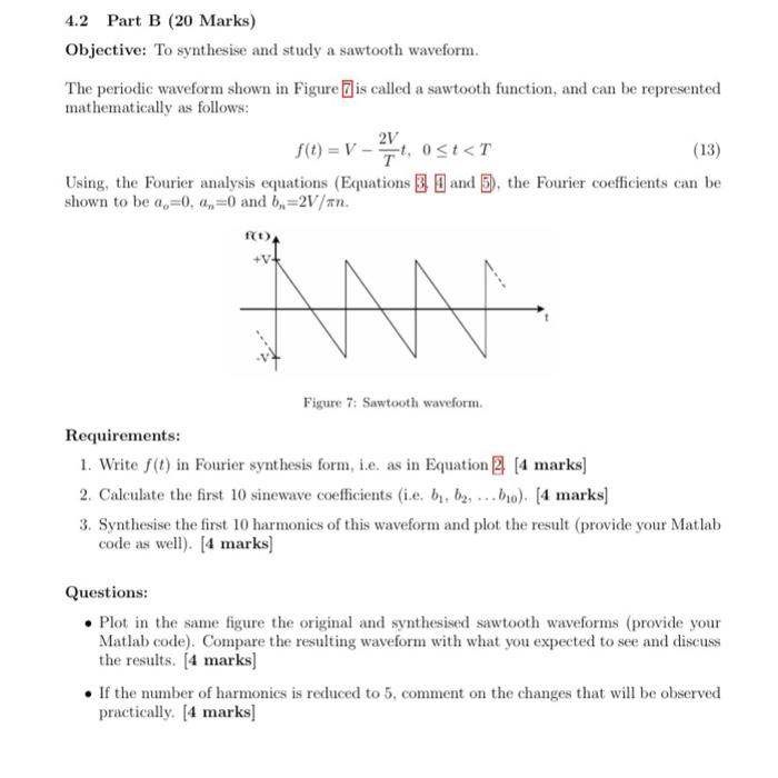 Solved 4.2 Part B (20 Marks) Objective: To synthesise and | Chegg.com
