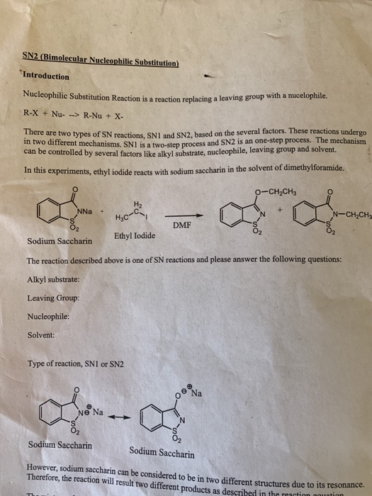 Solved SN2 (Bimolecular Nucleophilic Substitution) | Chegg.com