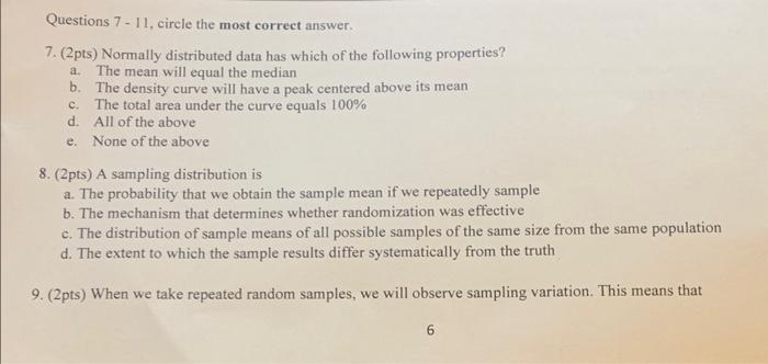 Solved (12pts) For each scenario described below, draw the | Chegg.com