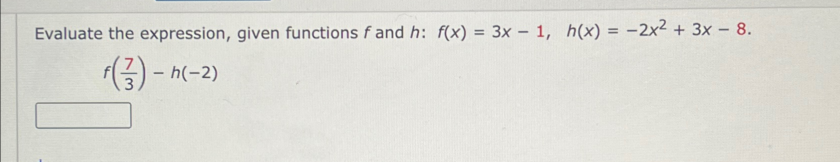 Solved Evaluate the expression, given functions f ﻿and | Chegg.com
