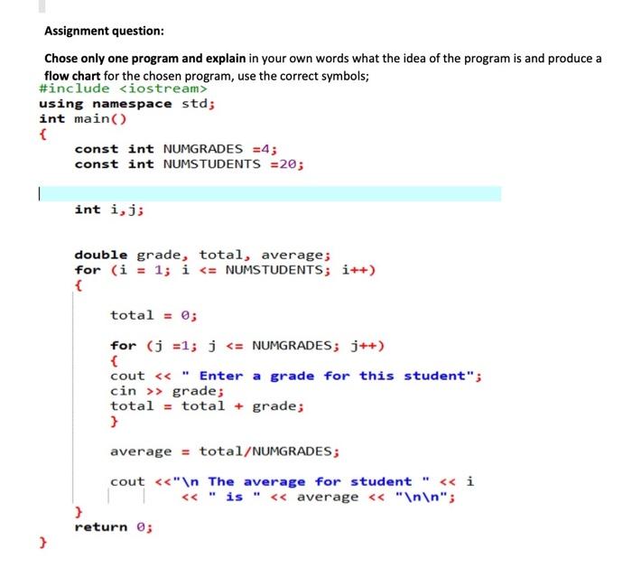 Solved Assignment question: Chose only one program and | Chegg.com