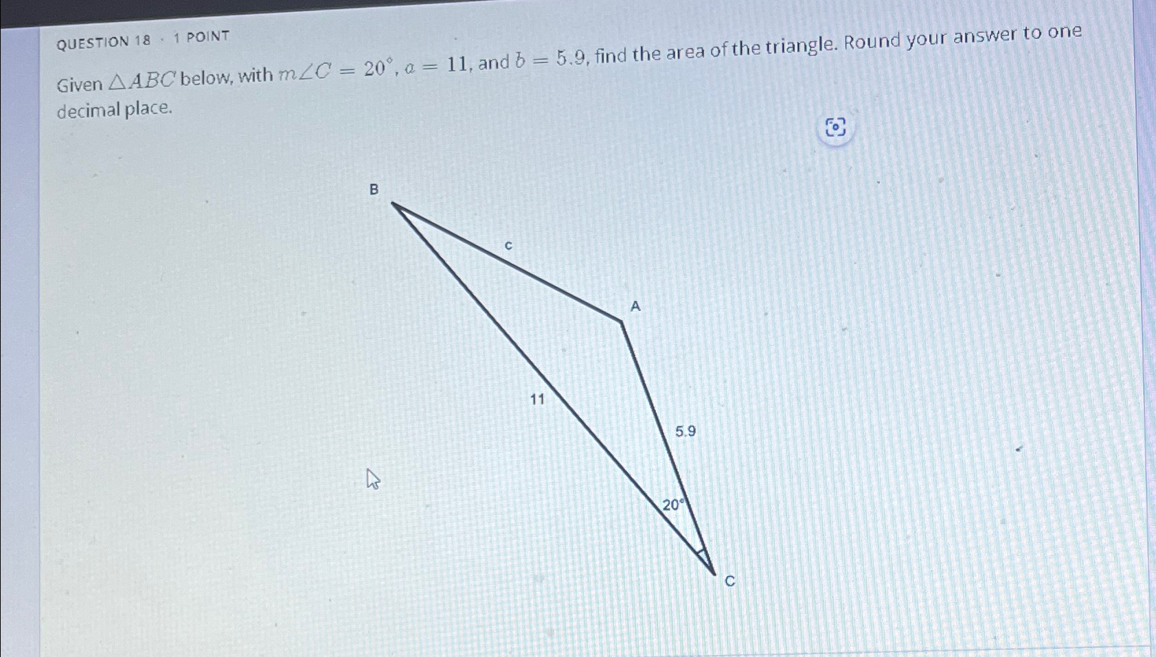 Solved QUESTION 18 - 1 ﻿POINTGiven ????ABC ﻿below, with | Chegg.com