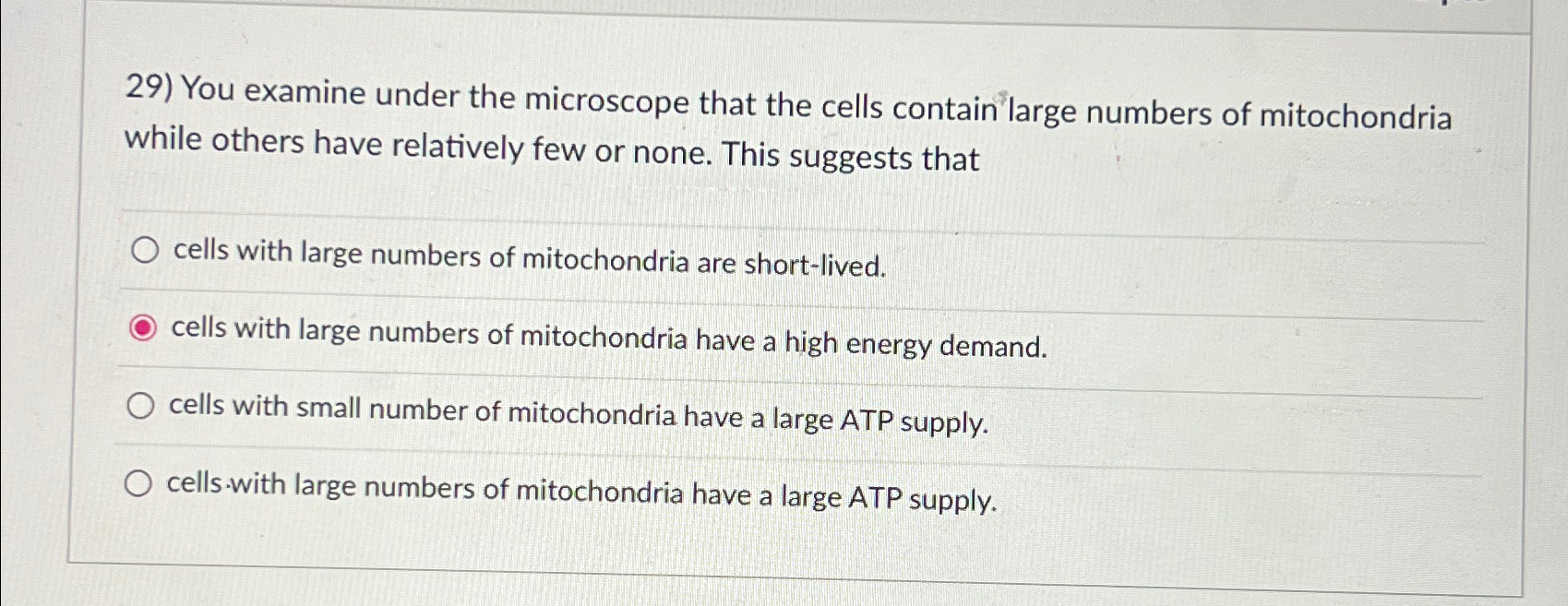 Solved You examine under the microscope that the cells | Chegg.com