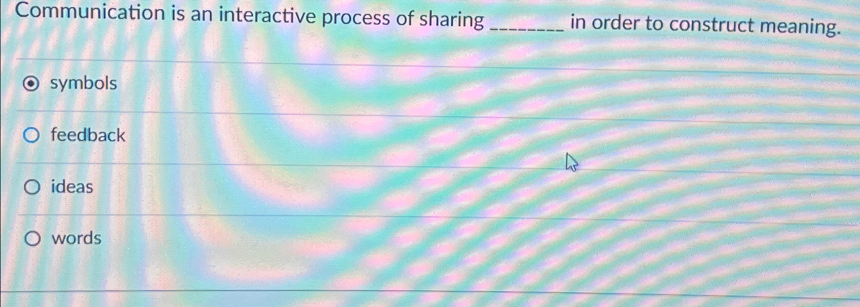 Solved Communication is an interactive process of sharing in | Chegg.com