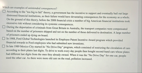 Solved Which are examples of unintended | Chegg.com