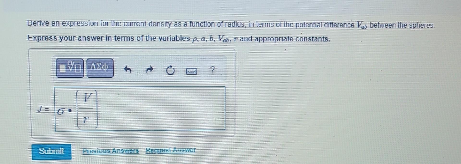 Solved The region between two concentric conducting spheres | Chegg.com