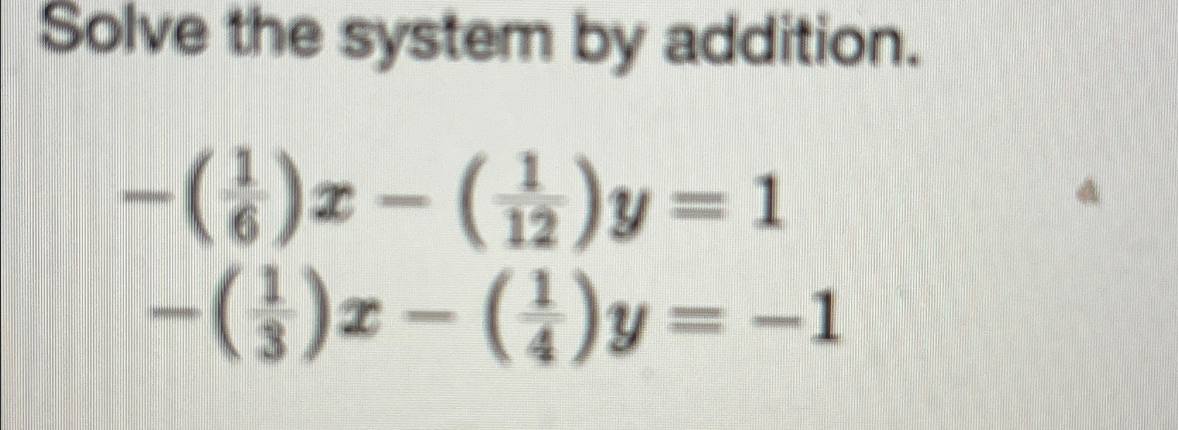 Solved Solve the system by | Chegg.com