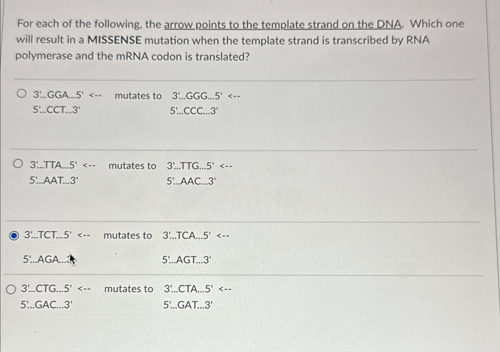Solved For each of the following, the arrow points to the | Chegg.com