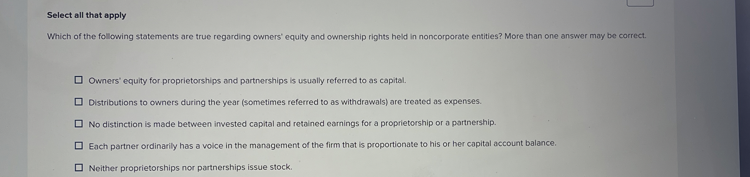 Solved Select all that applyWhich of the following | Chegg.com