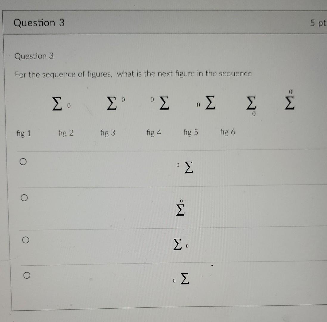 Solved Question 3 Question 3 For the sequence of figures, | Chegg.com