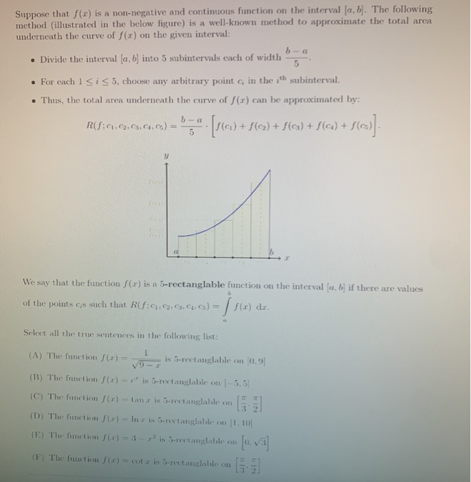 Solved Suppose that f(x) is a non-negative and continuous | Chegg.com