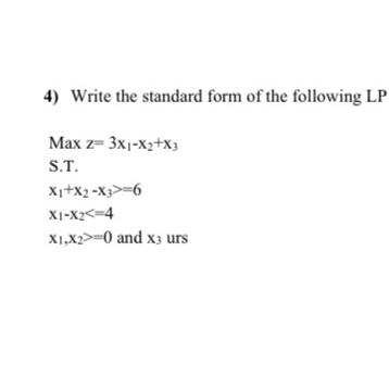 Solved Write the standard form of the following | Chegg.com