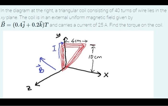 Solved In the diagram at the right, a triangular coil | Chegg.com
