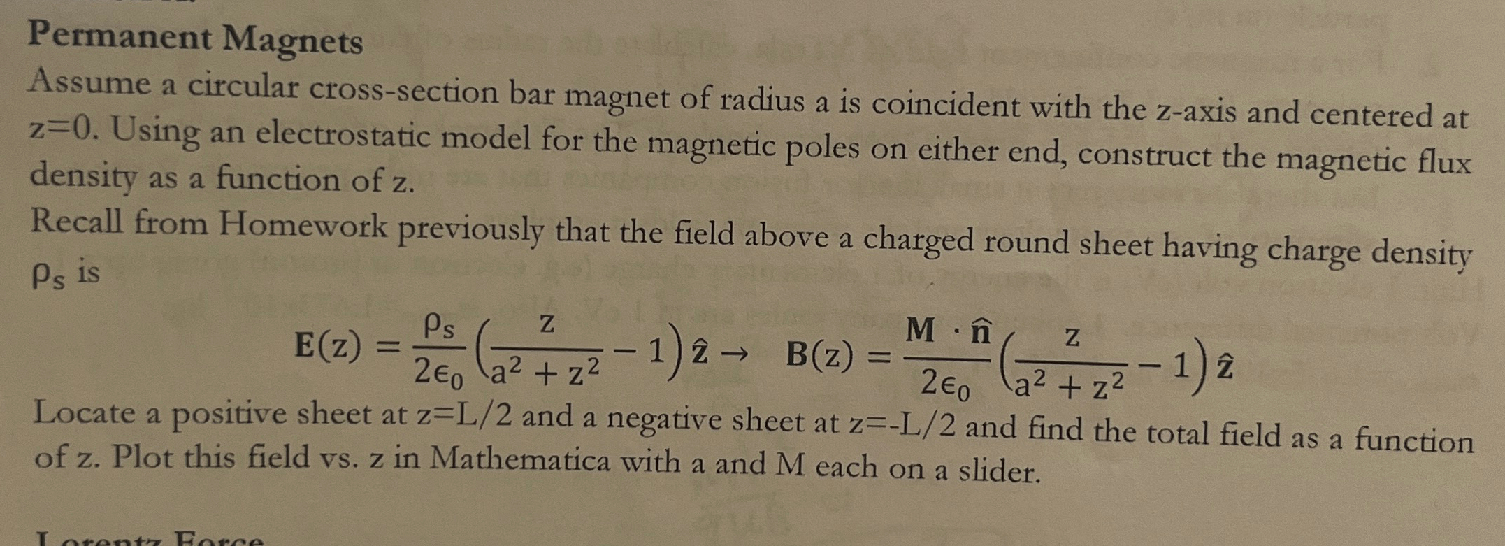 Solved Permanent MagnetsAssume a circular cross-section bar | Chegg.com