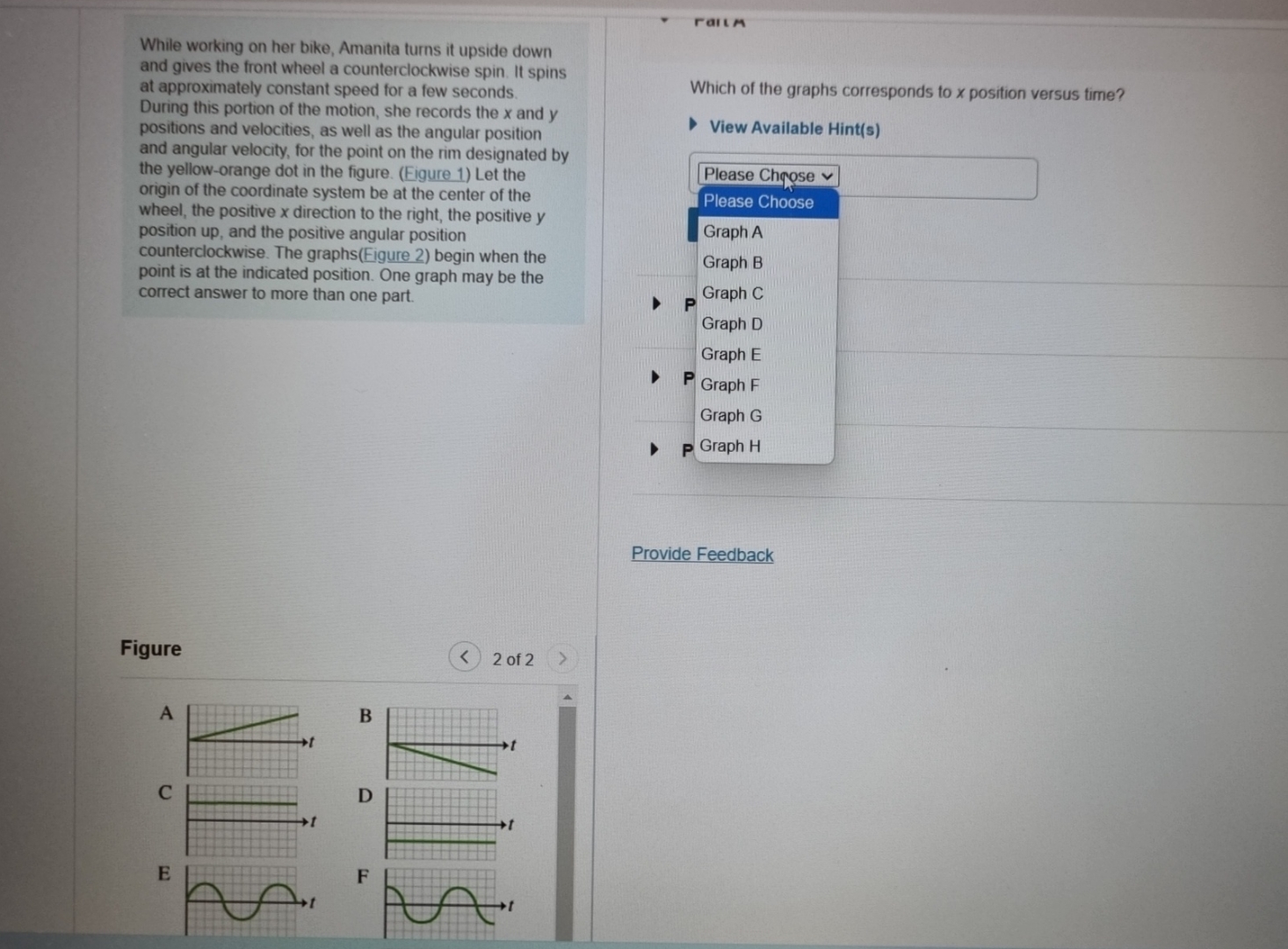 Solved While working on her bike, Amanita turns it upside | Chegg.com