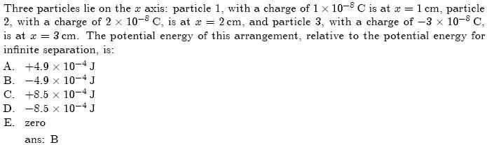 Solved Three particles lie on the x axis: particle 1, with a | Chegg.com