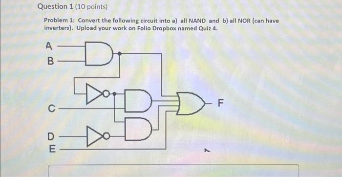 Question 1 (10 points) Problem 1: Convert the | Chegg.com Question 1 (10 points) Problem 1: Convert the | Chegg.com
